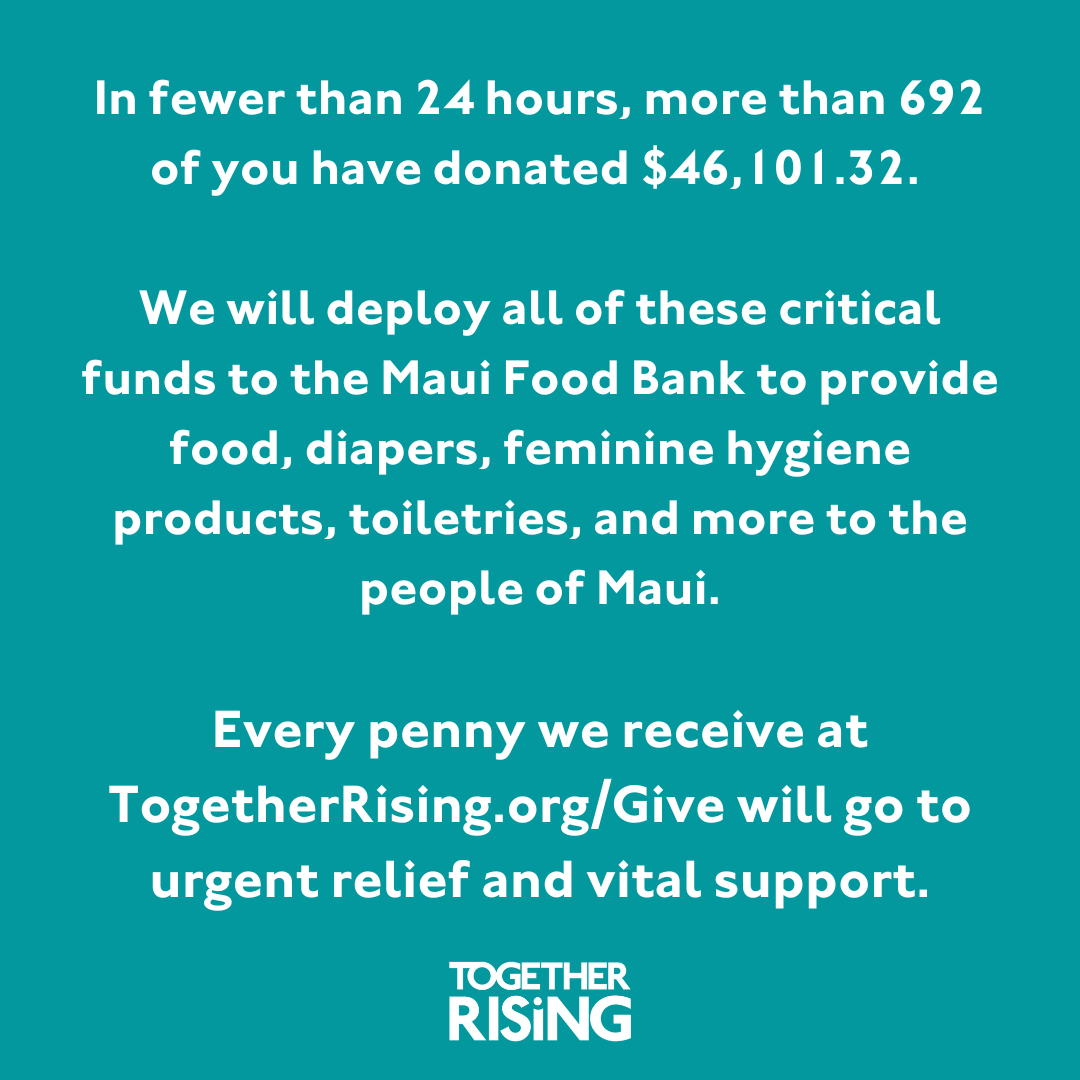 Maui Food Bank receives $46,101.32 – Together Rising